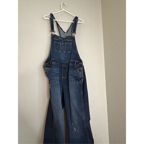 torrid | Jeans | Torrid Overalls Womens 6 Dark Wash Straight Stretch ...